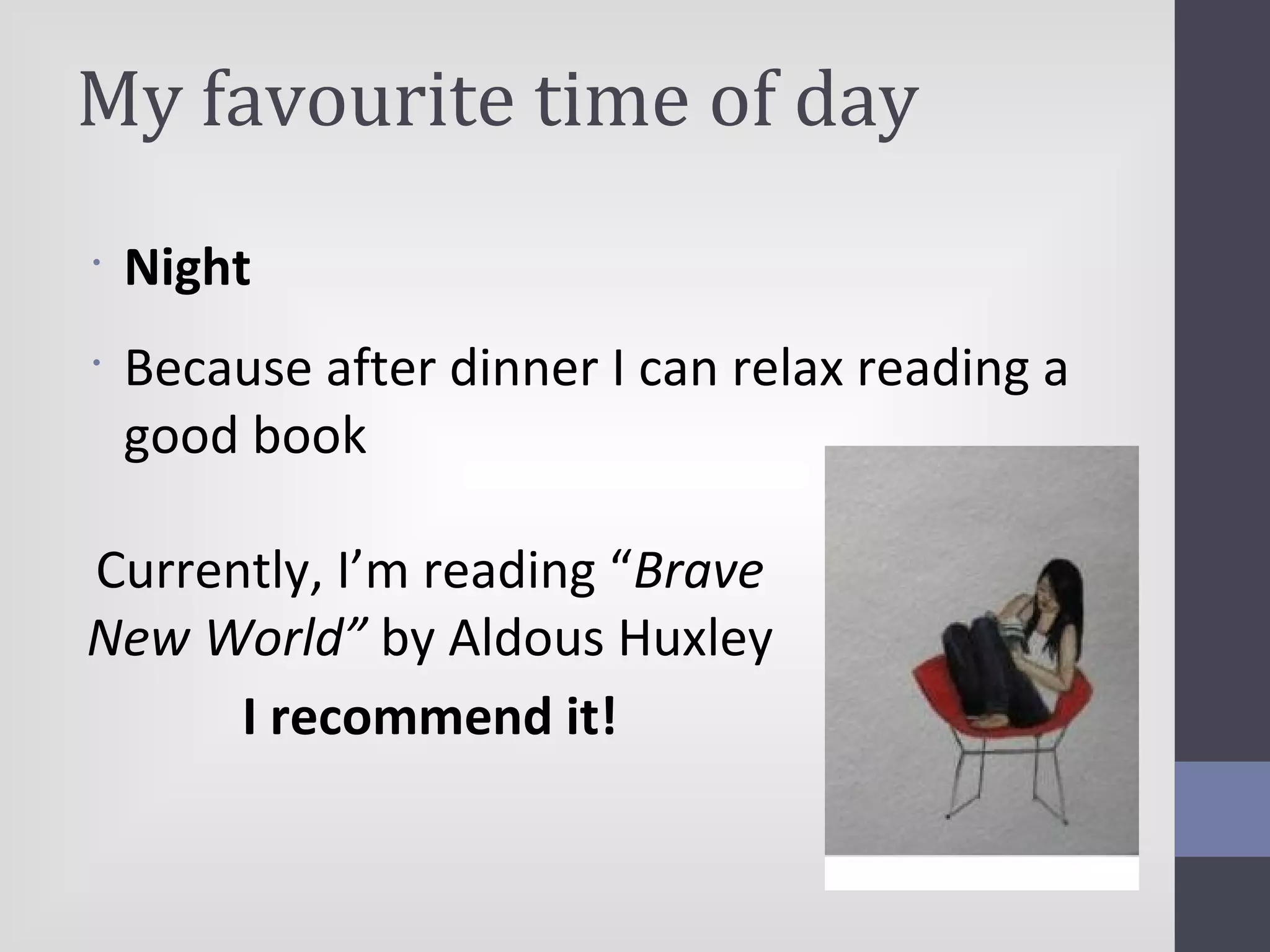 My favourite time amparo puchol | PPT
