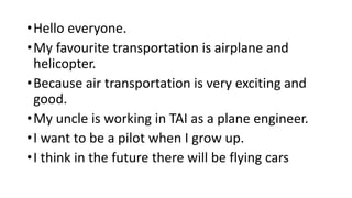 My favourite transportation | PDF