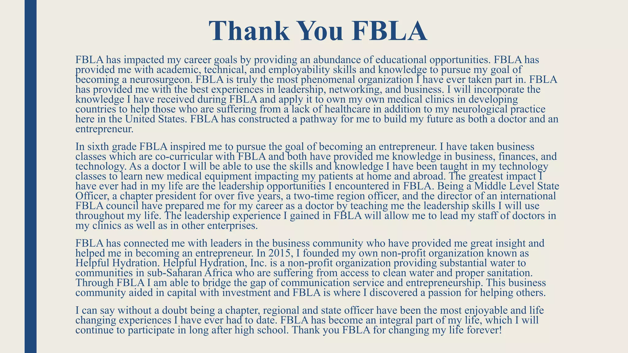 My FBLA Story | PPTX