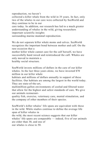 My film Blackfish plunged Seaworld into crisis – but it’s .docx