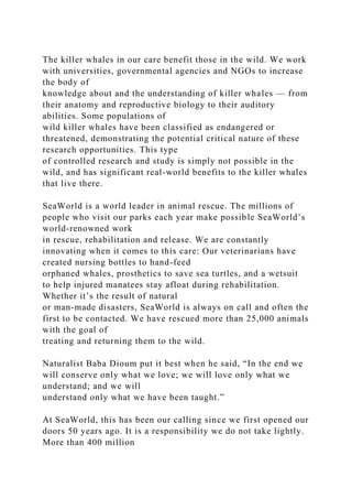 My film Blackfish plunged Seaworld into crisis – but it’s .docx