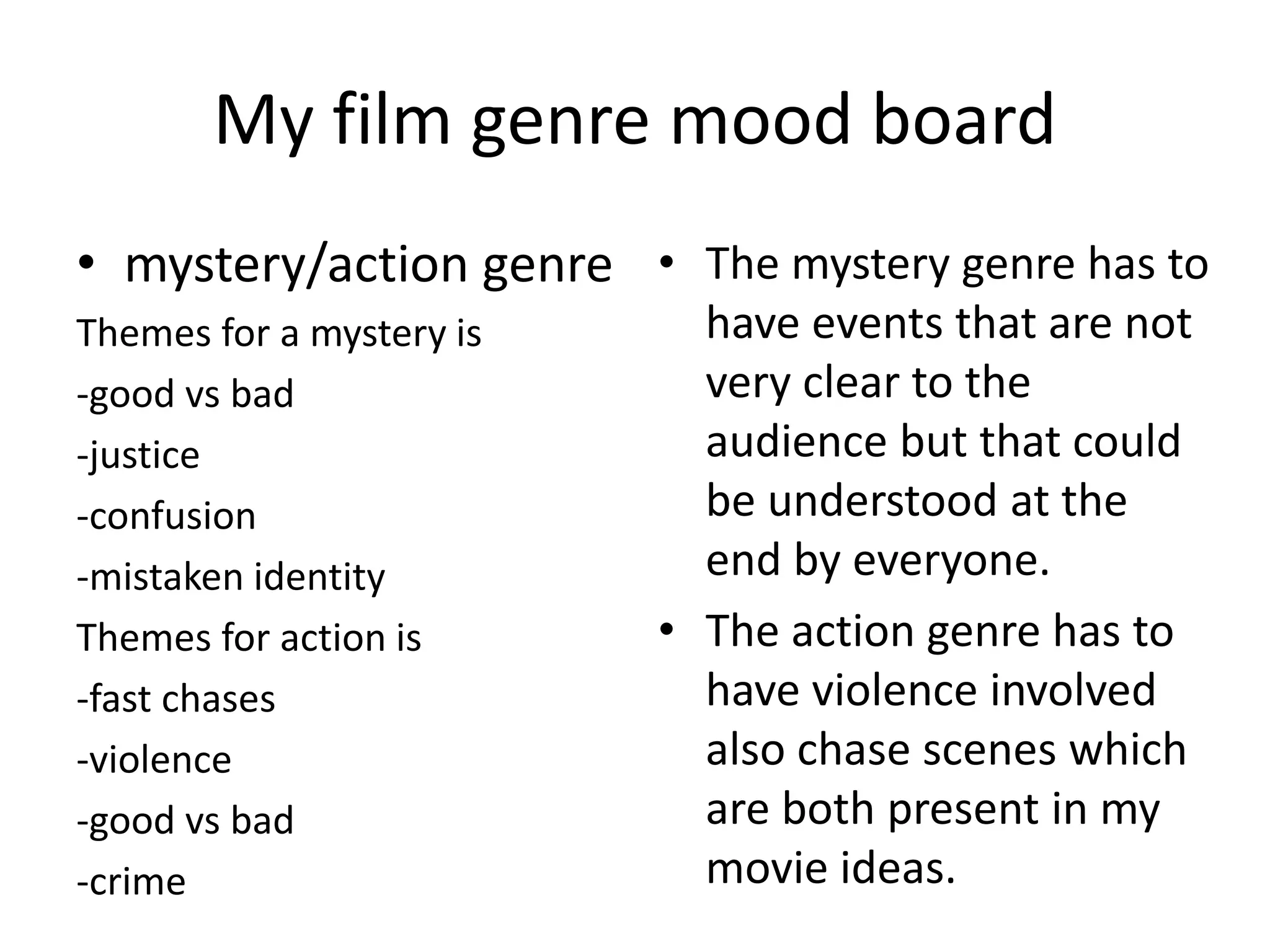 My film genre mood board | PPT