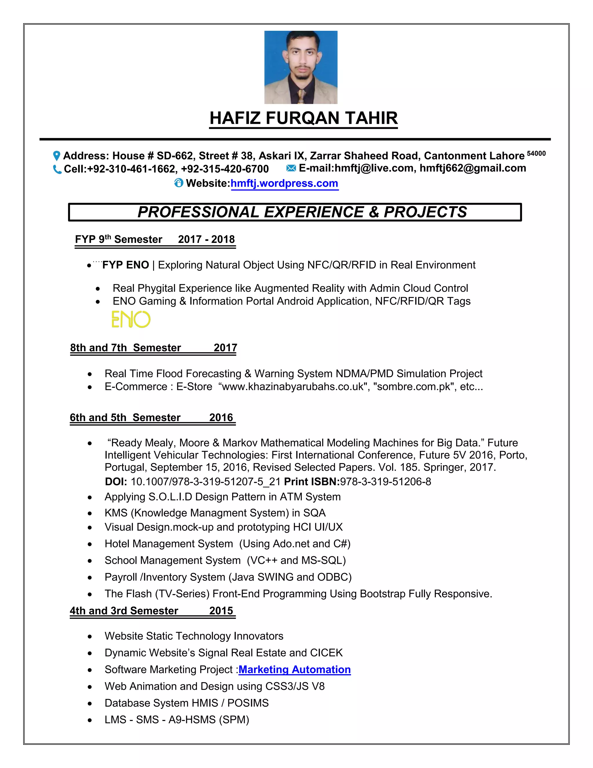 CV-HMFTJ | PDF | Programming Languages | Computing