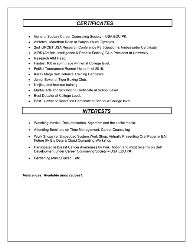 CV-HMFTJ | PDF | Programming Languages | Computing