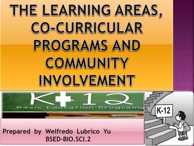 THE LEARNING AREAS,CO-CURRICULAR AND COMMUNITY INVOLVEMENT PROGRAM ...