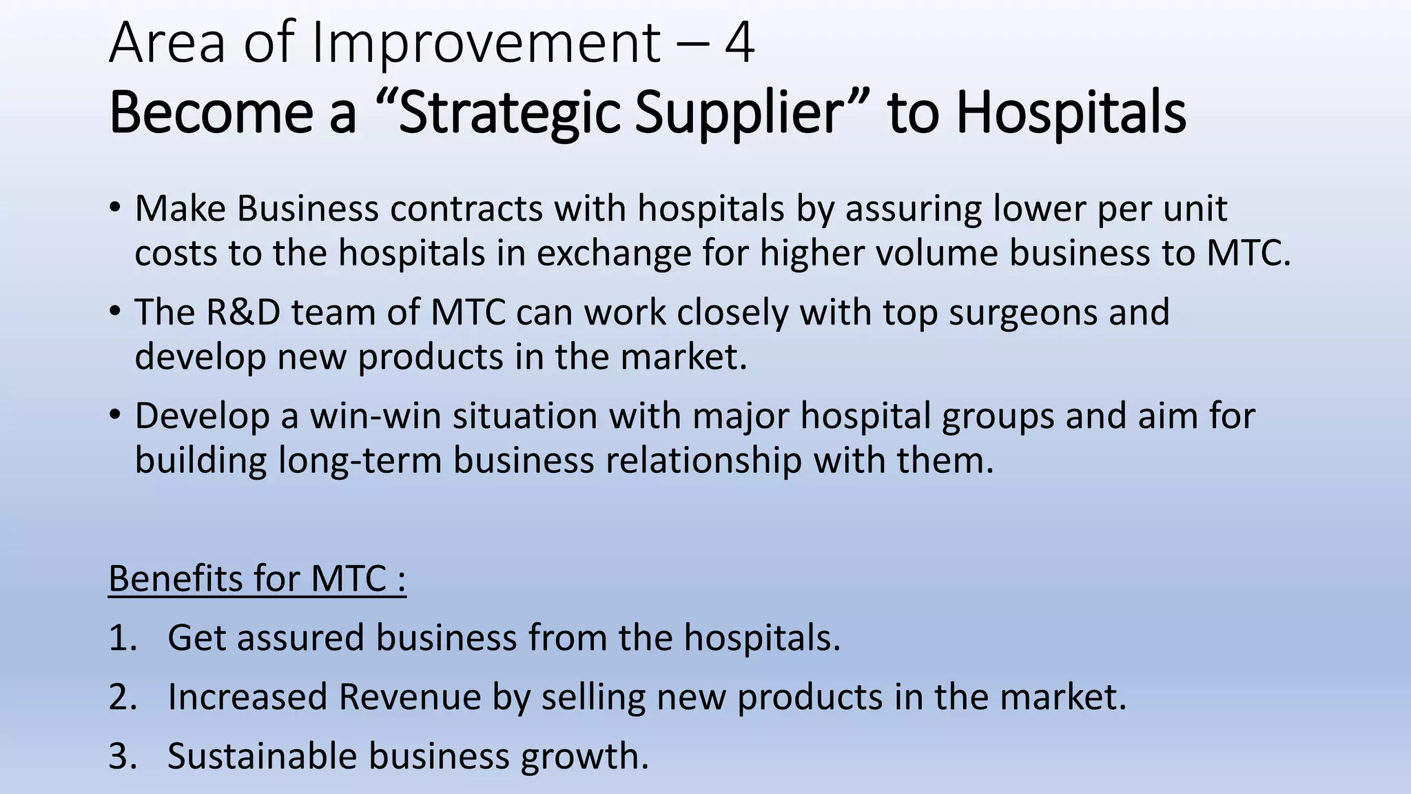 MTC Supply Chain Analysis & Opportunities | PPTX
