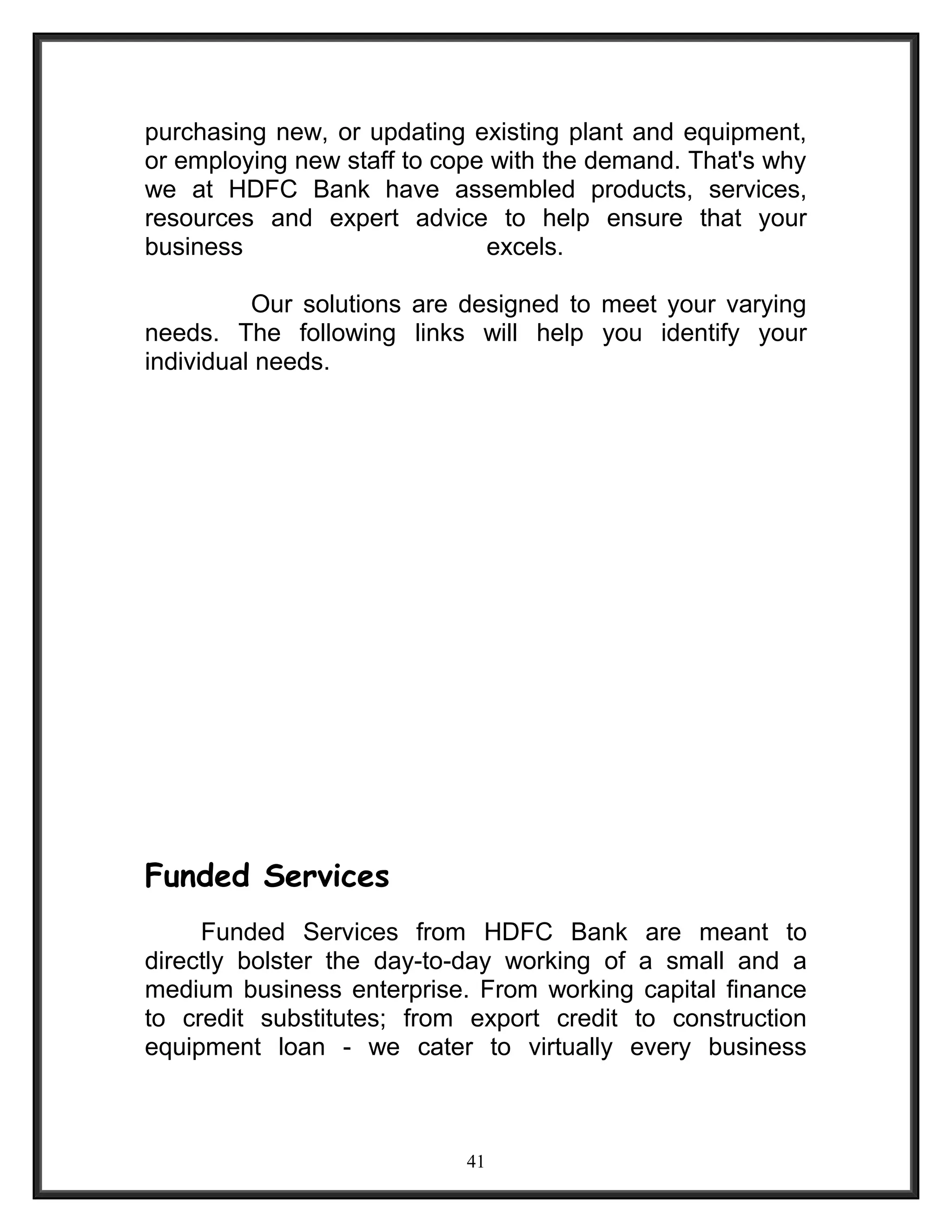 HDFC bank project report | DOC
