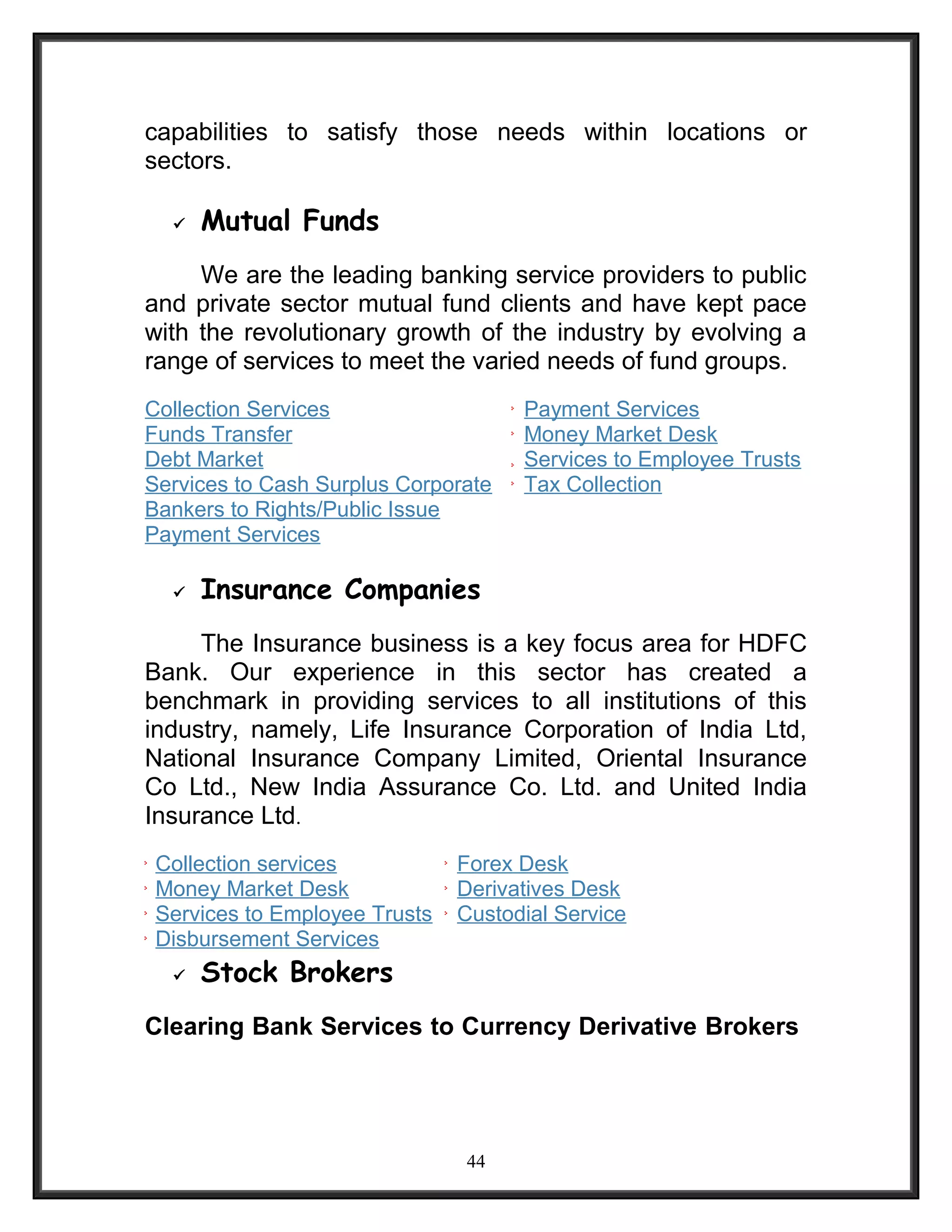 HDFC bank project report | DOC