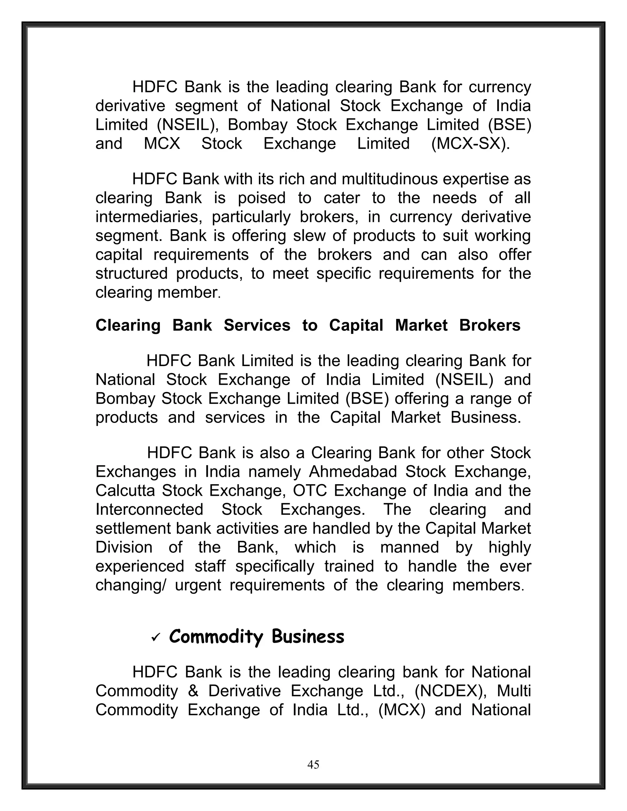 HDFC bank project report | DOC