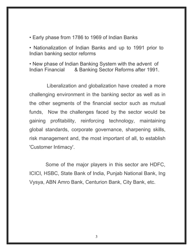 HDFC bank project report | PDF