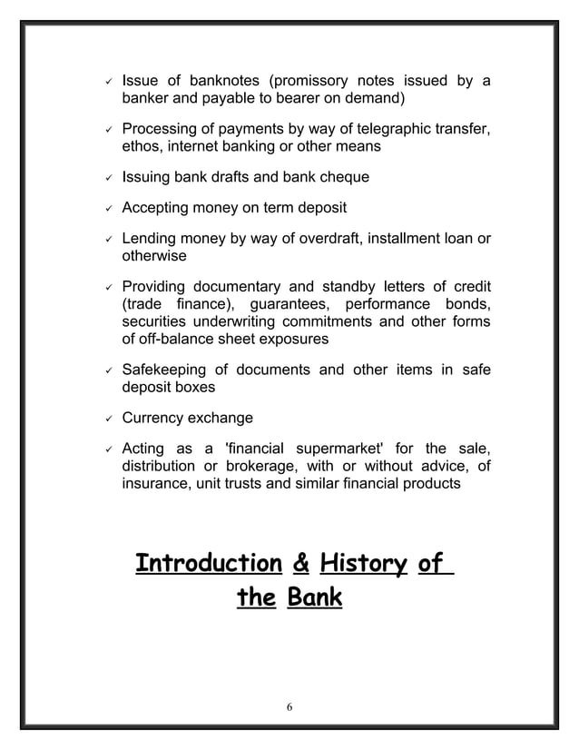 HDFC bank project report | PDF