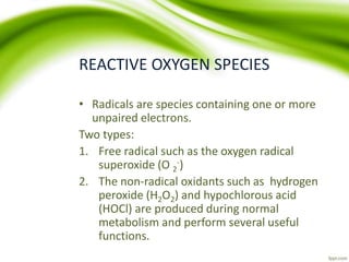 H2O2 in physiological and pathological states | PPTX