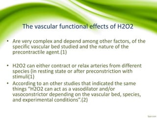 H2O2 in physiological and pathological states | PPTX
