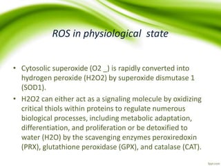H2O2 in physiological and pathological states | PPTX