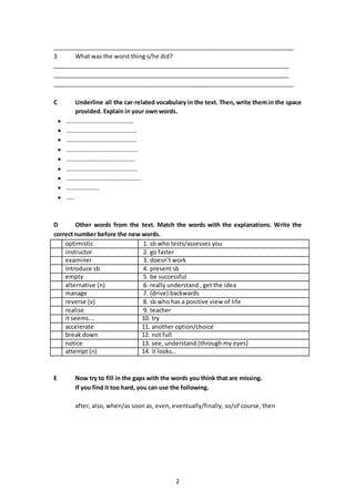 My first driving test s ts | DOCX