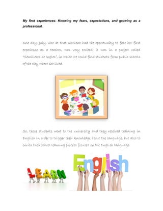 My first experiences teaching | PDF