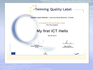 My first ICT hello | PPTX
