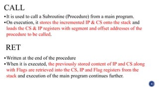 Branching instructions in 8086 microprocessor | PPTX