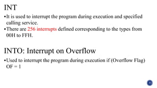 Branching instructions in 8086 microprocessor | PPTX