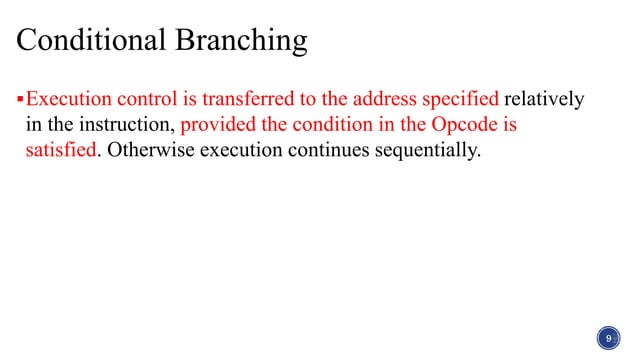 Branching instructions in 8086 microprocessor | PPTX