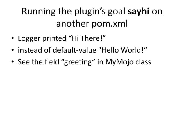 My First MOJO Plugin | PPT