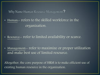 Human resource management basic intro. | PPTX