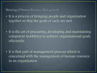 Human resource management basic intro. | PPTX