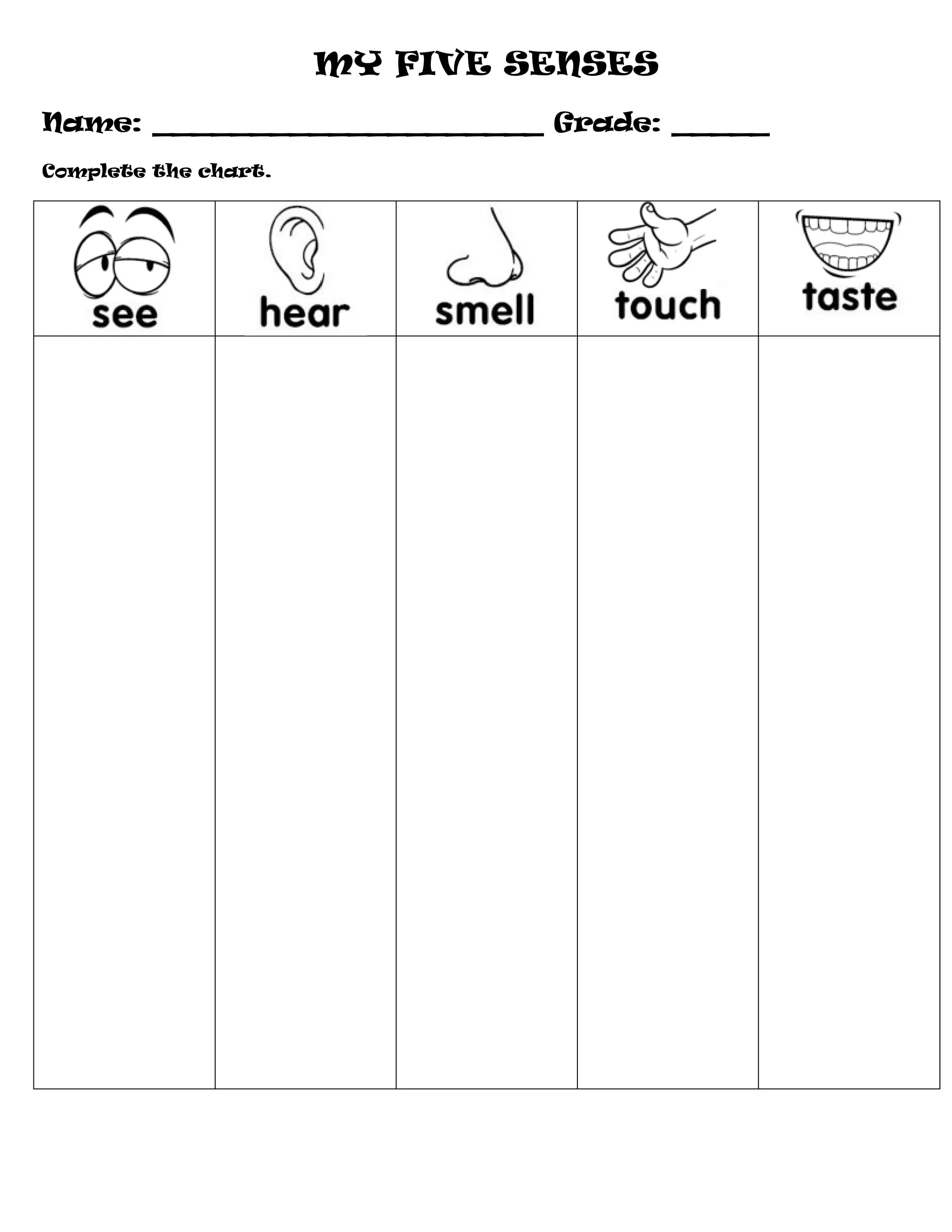 My five senses | PDF