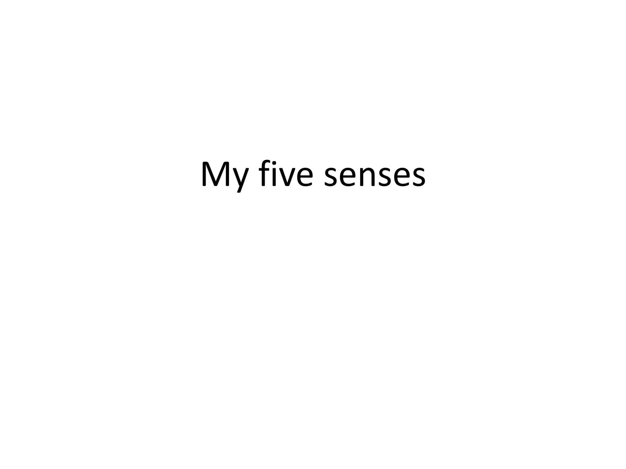 My five senses | PPTX