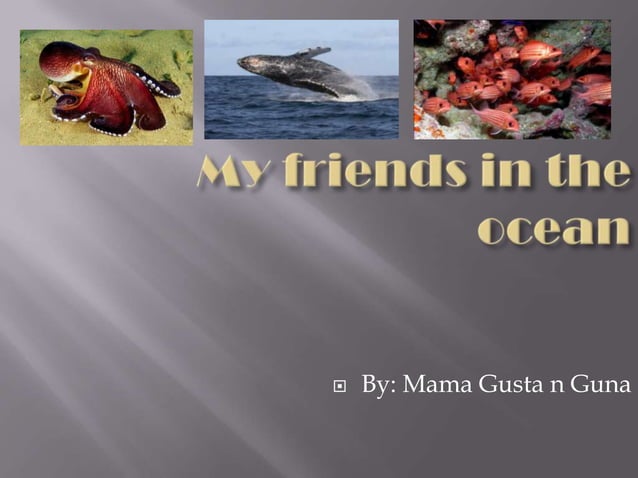 DIY My friends in the ocean, learning the marine life and rhyme | PPTX