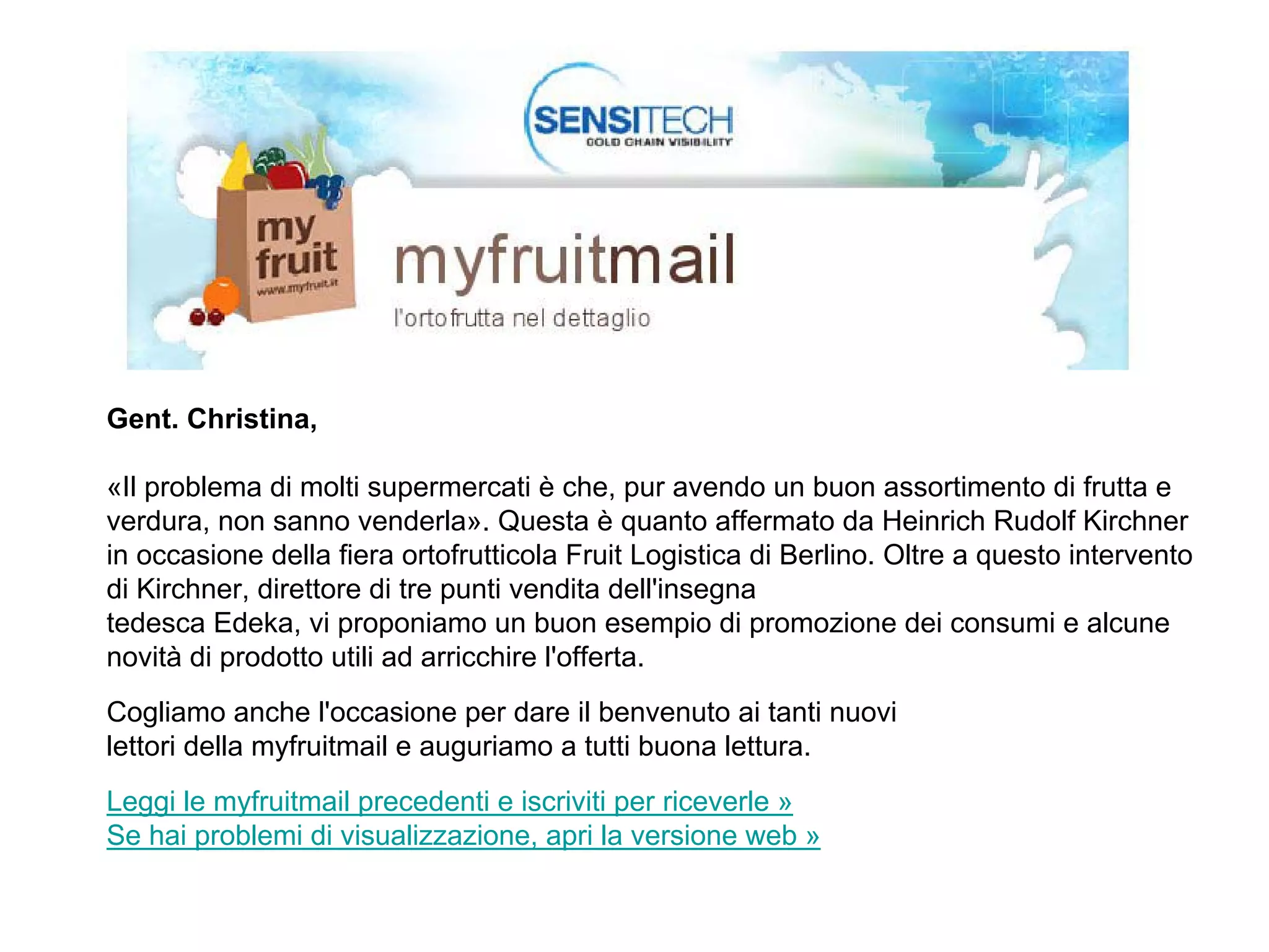 Myfruitmail_Fruit Logistica | PPT
