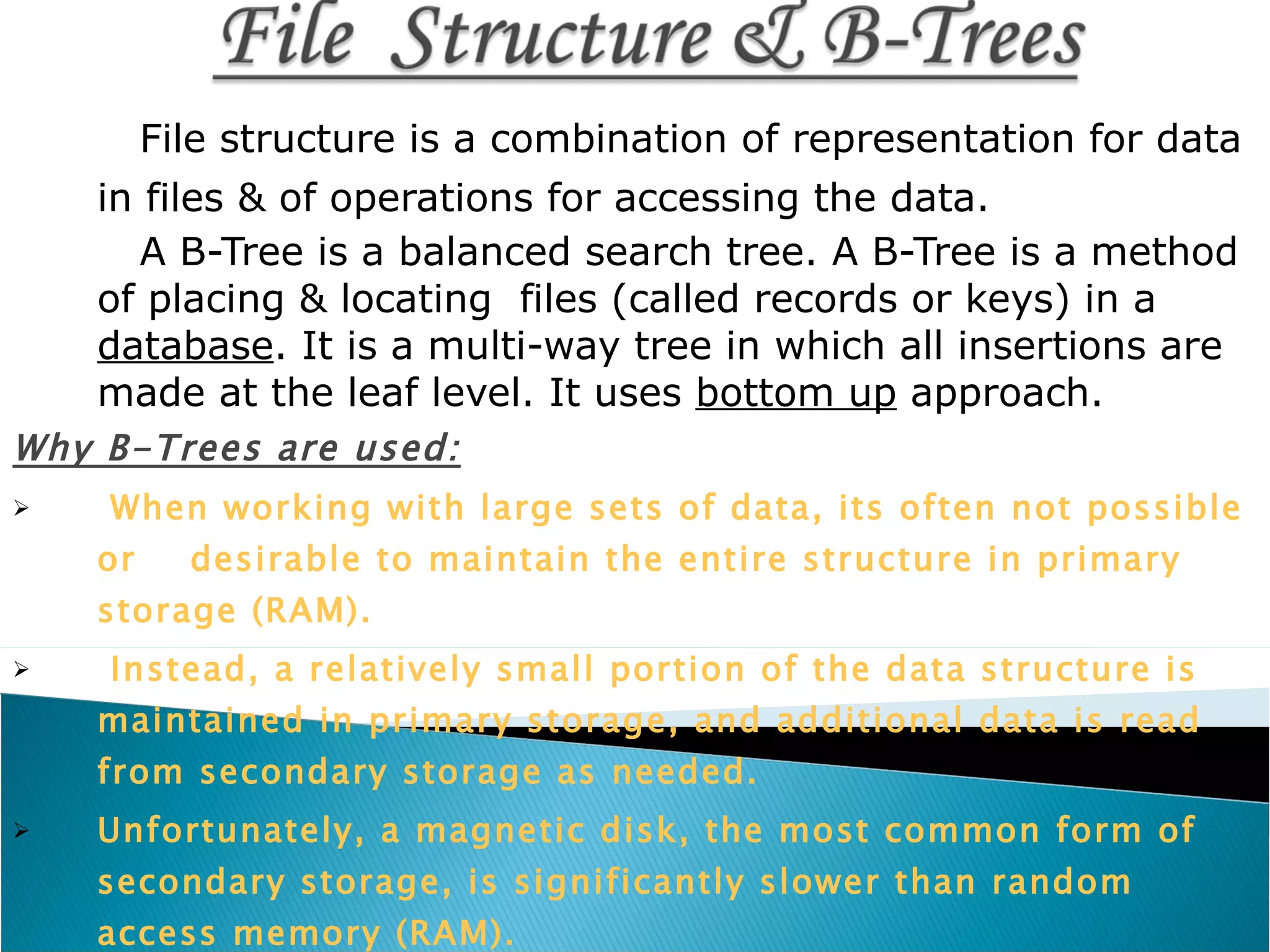 My File Structure Btrees Project Report | PPT