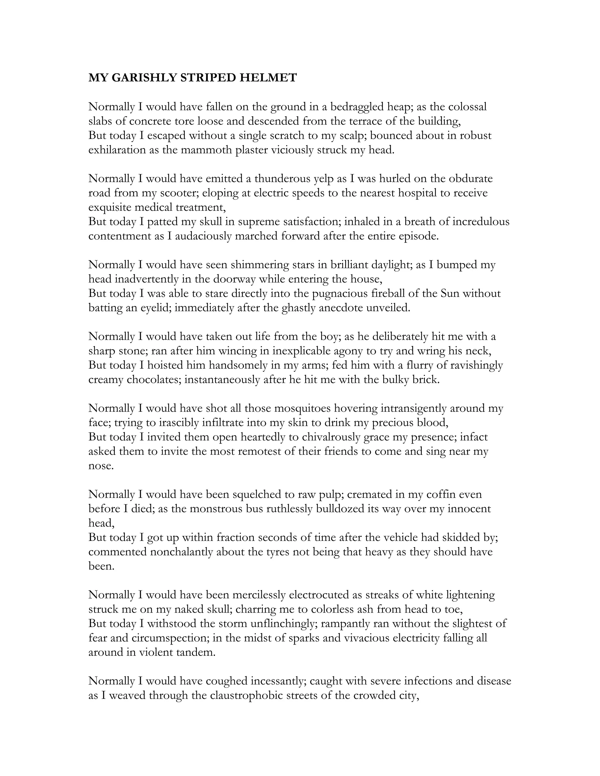 My Garishly Striped Helmet | PDF