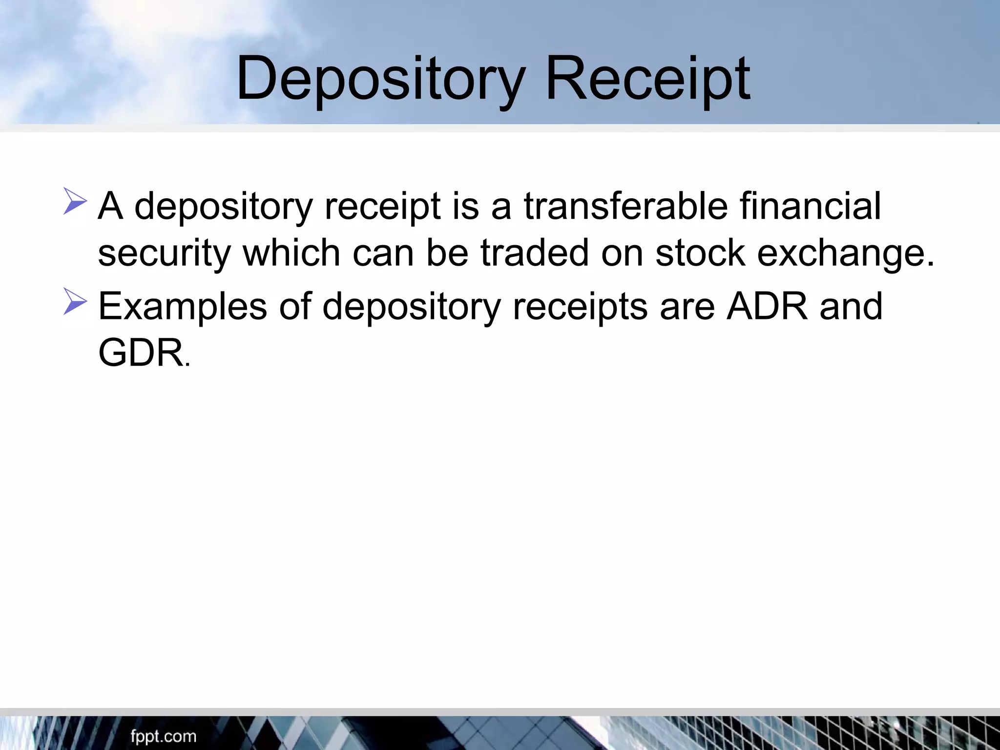 Global Depository Receipt | PPT
