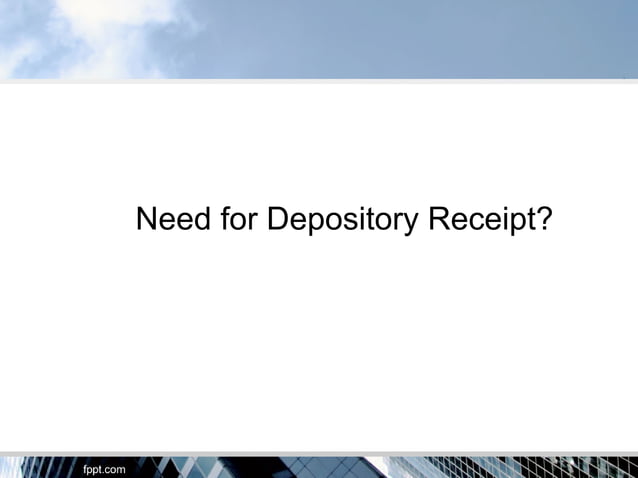 Global Depository Receipt | PPT | Currencies | Economy