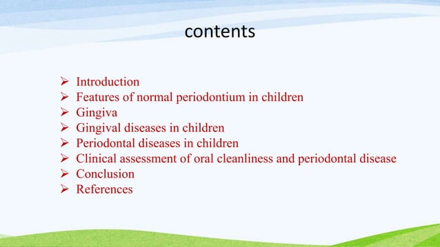 Gingival and periodontal diseases in children | PPTX