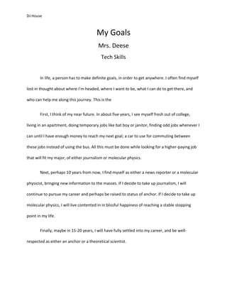My goals | DOCX