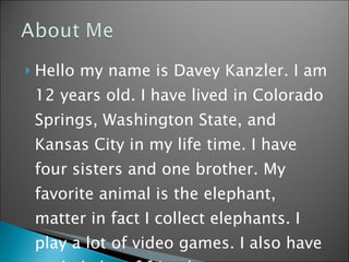 My goals davey kanzler | PPT