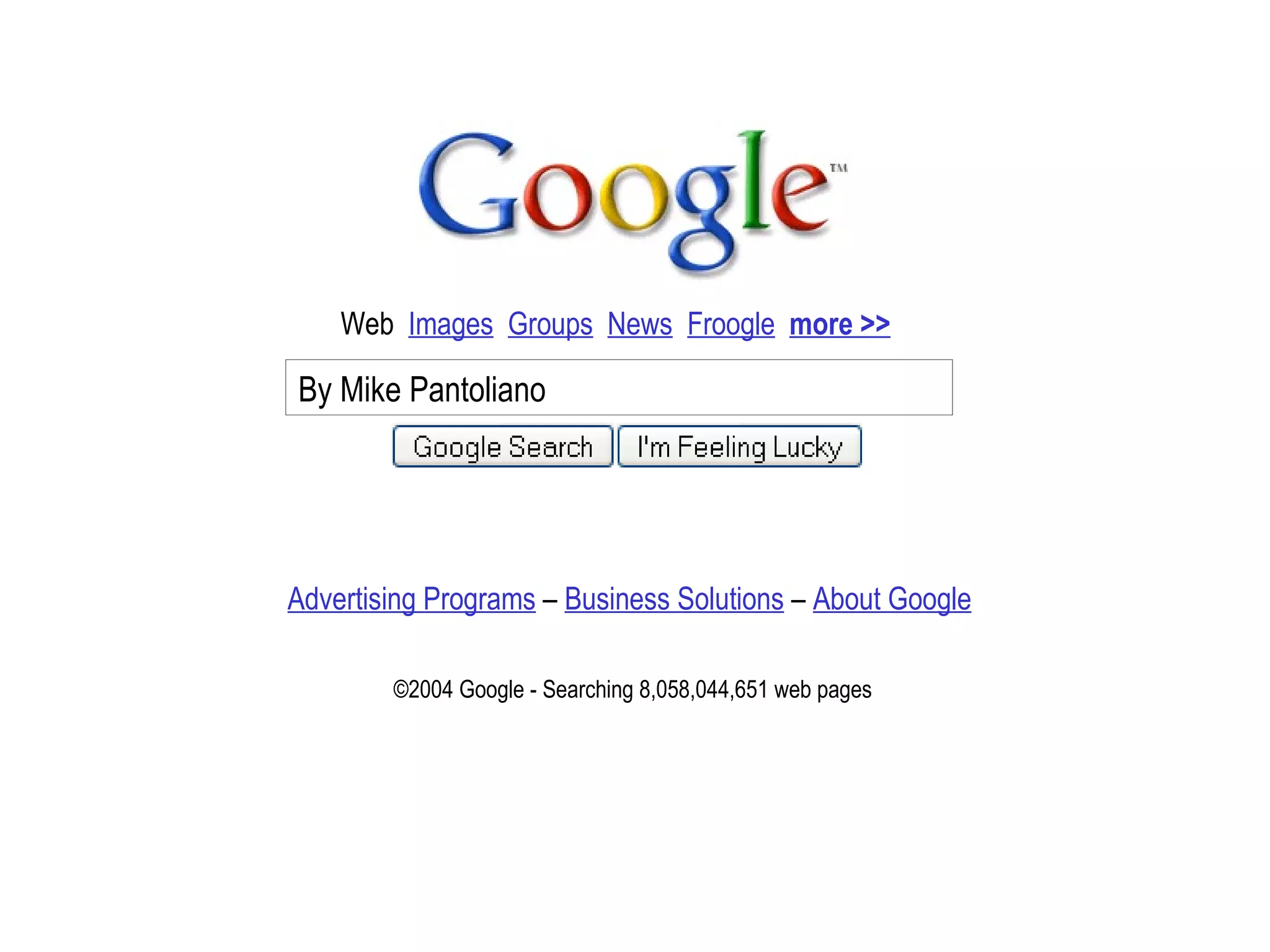 Google Presentation from 2004 | PPT