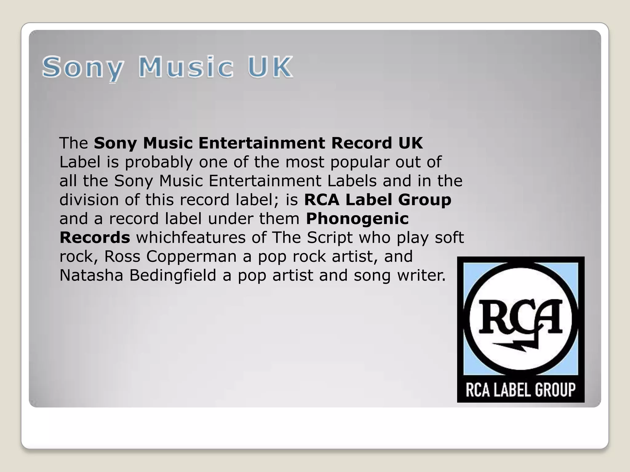 Sony Music Entertainment | PPTX
