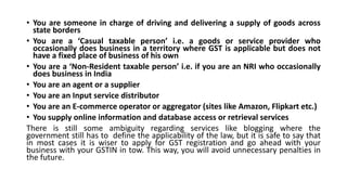 Who needs GST? | PPT