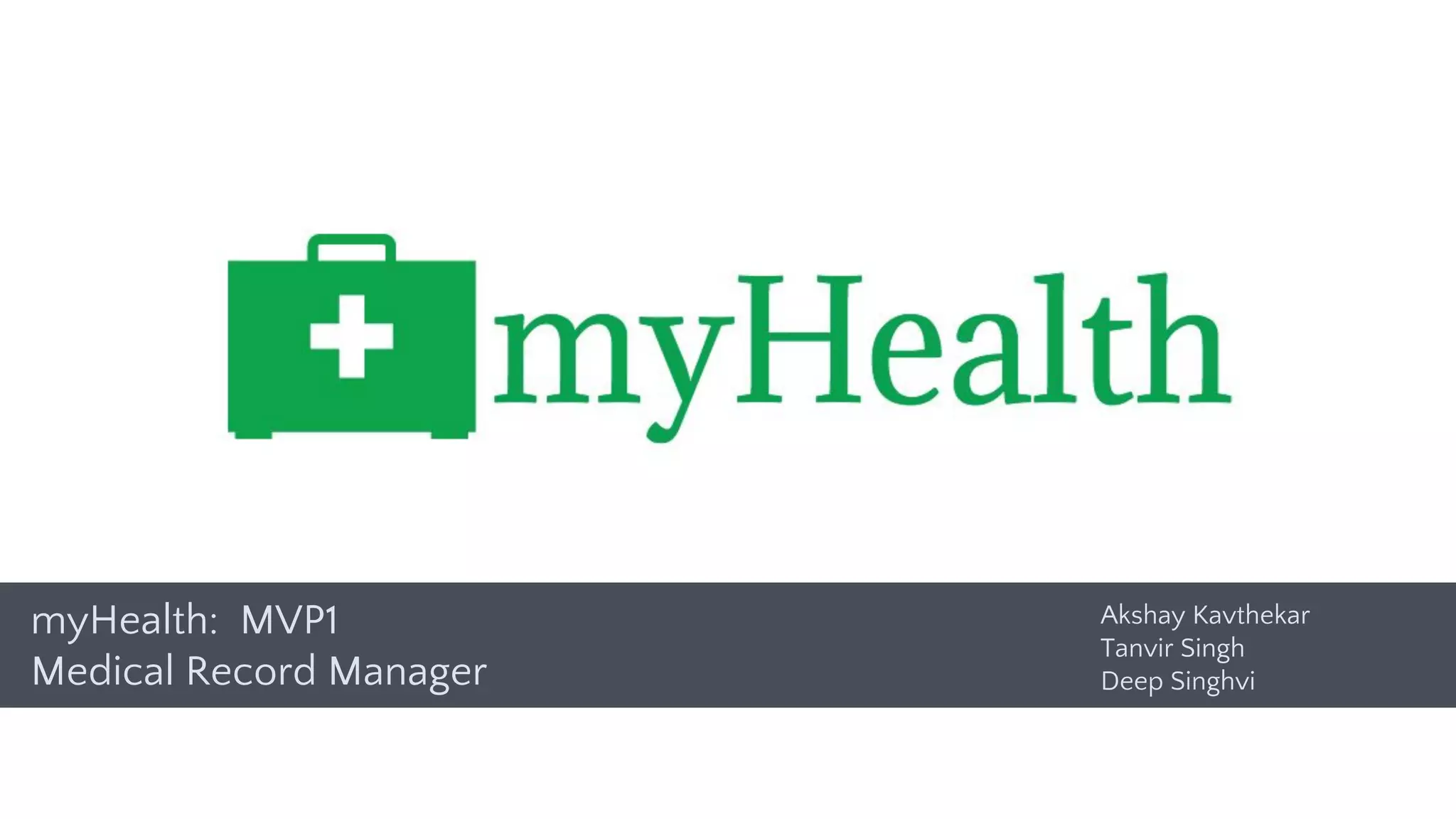 myHealth MVP 1 | PDF