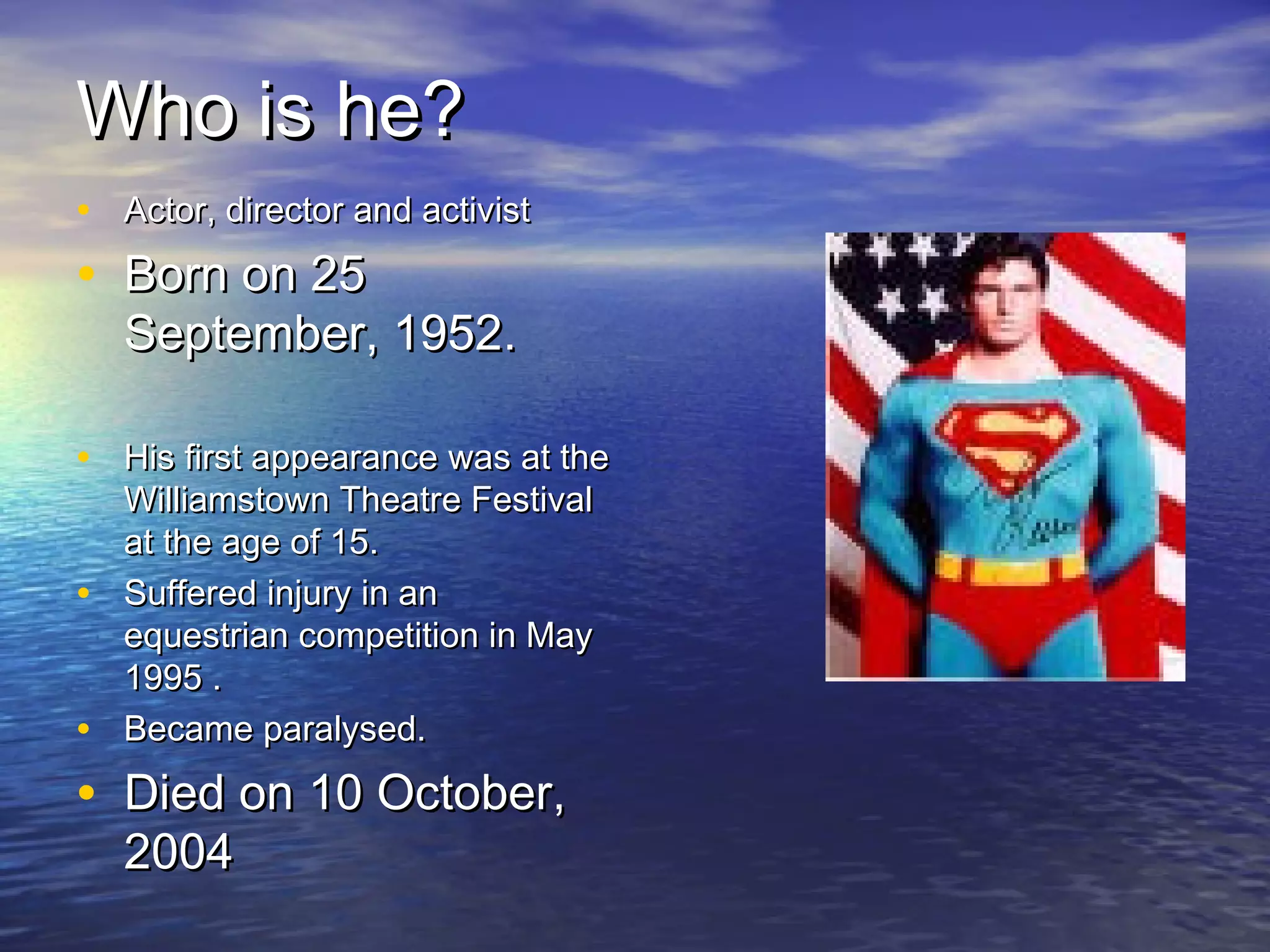 My hero christopher_reeve | PPT