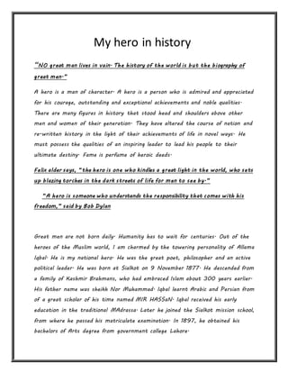 My hero in history | DOCX