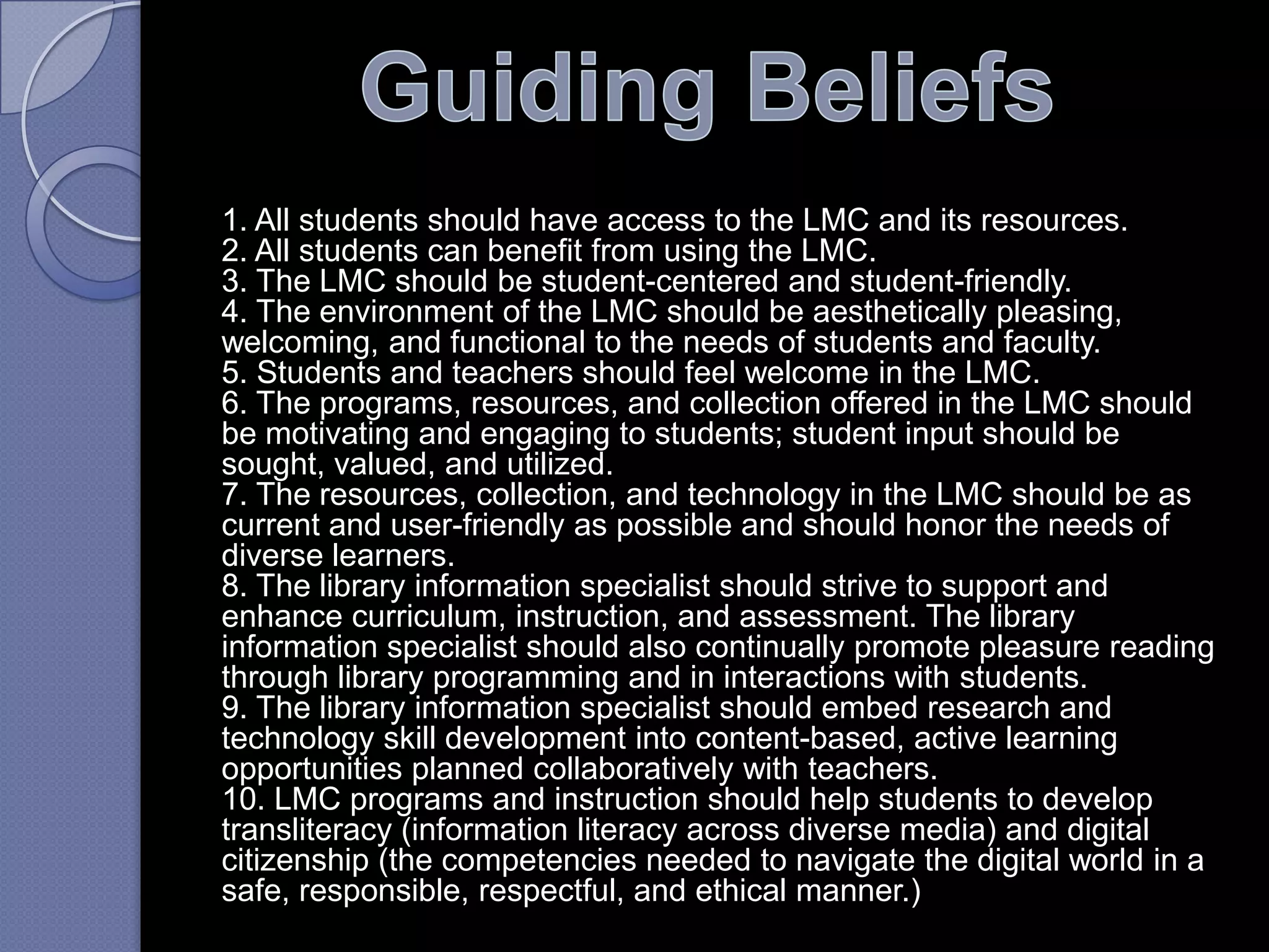 My high school library vision | PPTX