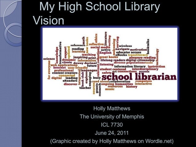 My high school library vision | PPTX
