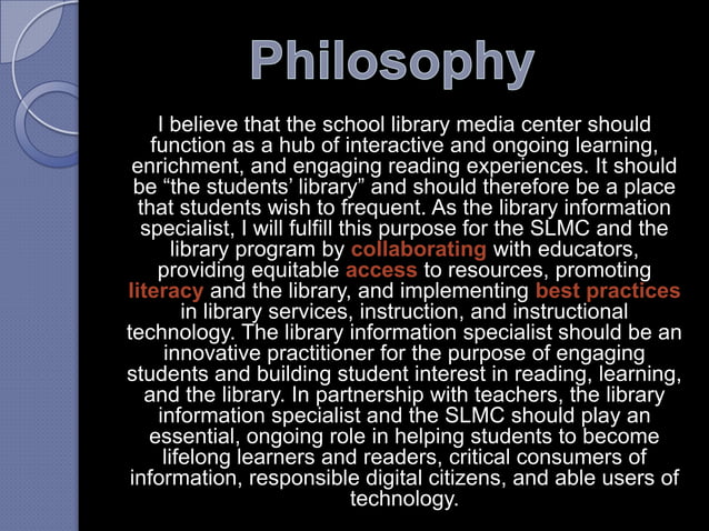 My high school library vision | PPTX