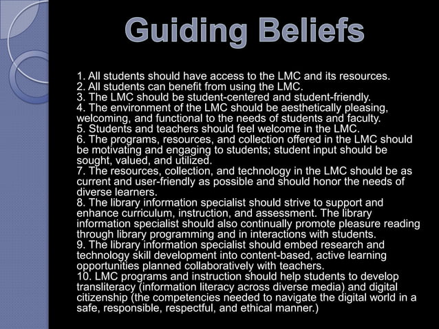 My high school library vision | PPTX