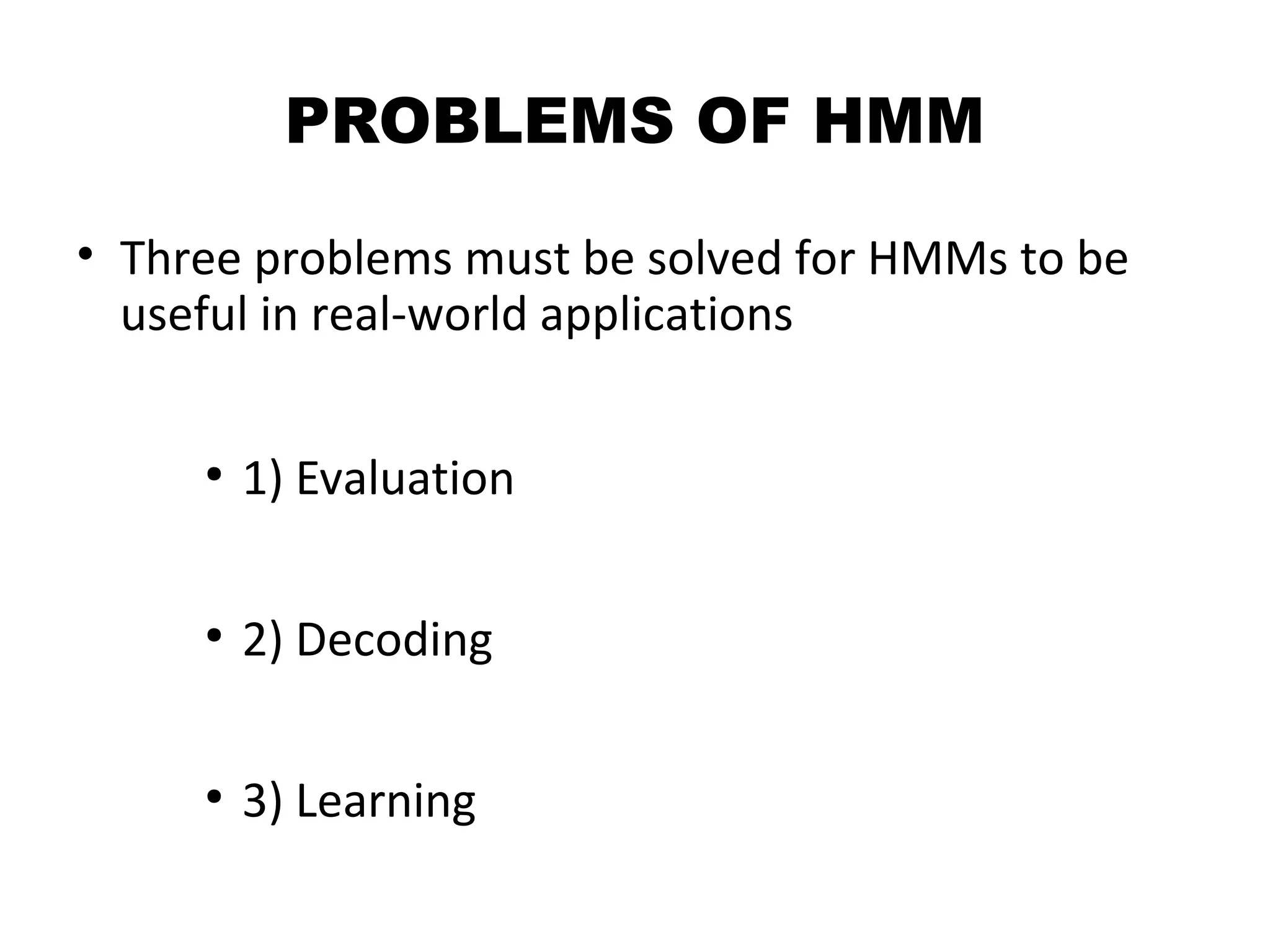 HMM (Hidden Markov Model) | PPT