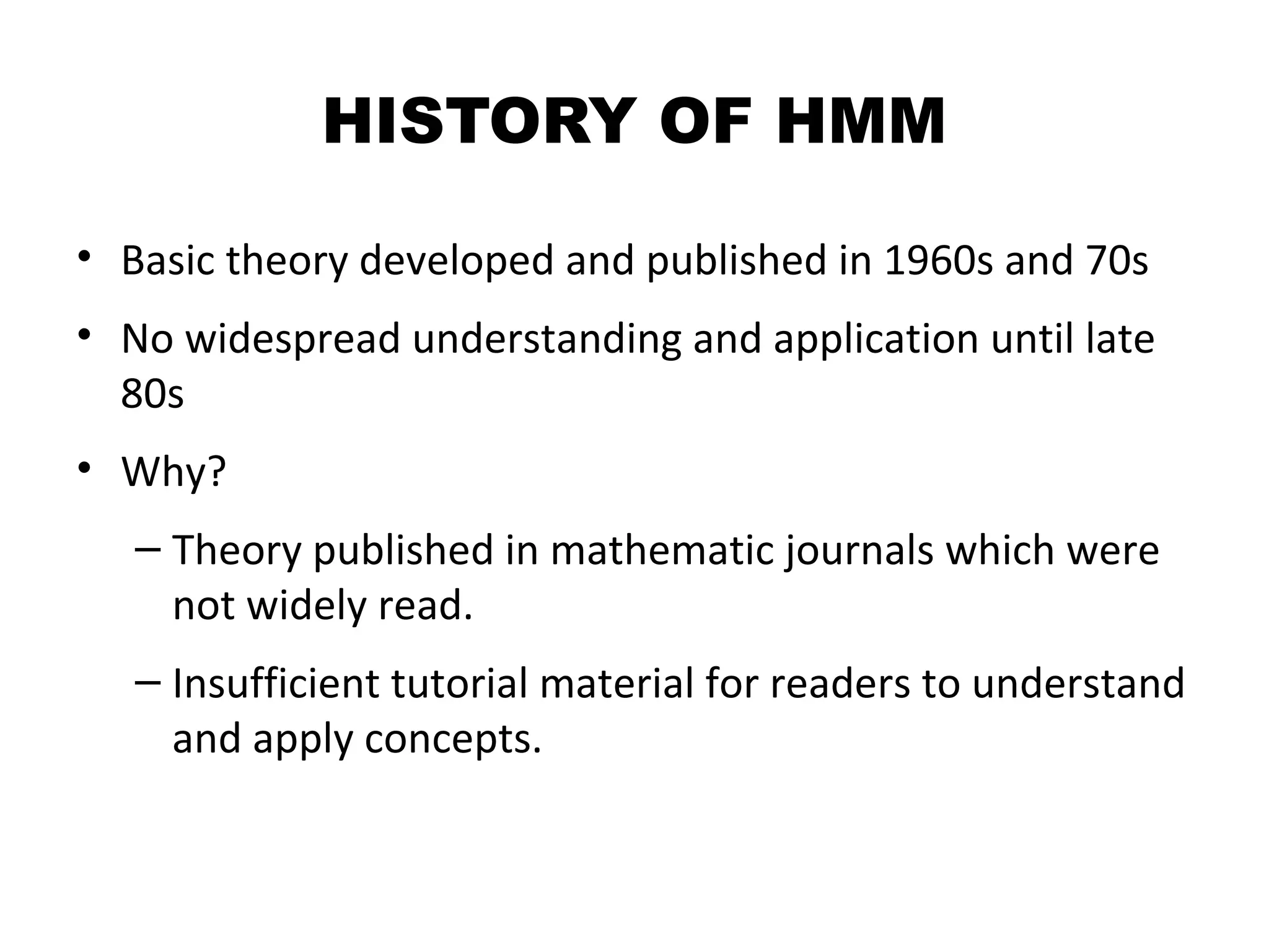 HMM (Hidden Markov Model) | PPT